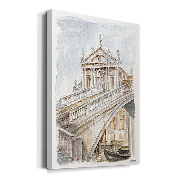 UA CH Architectural Watercolor I Premium Gallery Wrapped Canvas - Ready ...