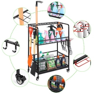 Garden Tool Organizer Rack with Wheels - Bed Bath & Beyond - 36762151