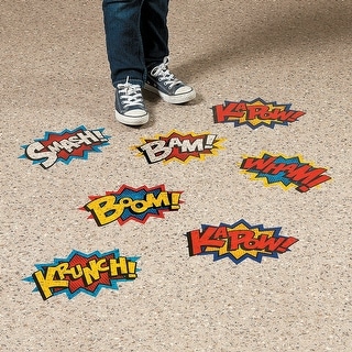 Superhero Floor Decals, All Seasons, Educational, Floor Clings, 3 ...