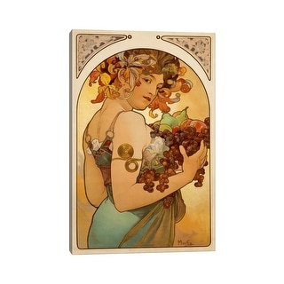 iCanvas "Fruit" by Alphonse Mucha Canvas Print - Bed Bath & Beyond ...
