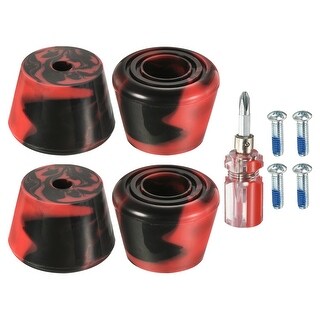 Roller Skate Toe Stops with Screwdriver Brake Stoppers, Mixed Black Red ...
