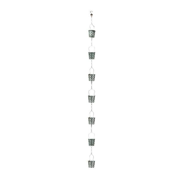 Galvanized Metal Rain Chain Home Decor Downspout Gutter Accent - Bed ...