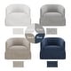 Luke Faux Slipcovered Swivel Accent Chairs for Living Room - Bed Bath ...