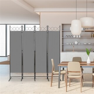 4-Fold Top with Plastic Feet Carbon Steel Frame Foldable Screen - Bed ...