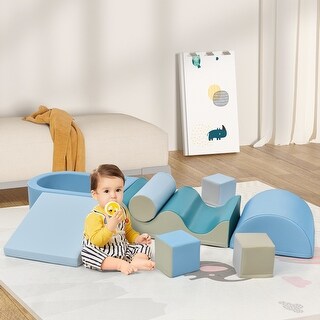 8 in 1 Soft Climb and Crawl Foam Playset Nugget Block for Infants ...