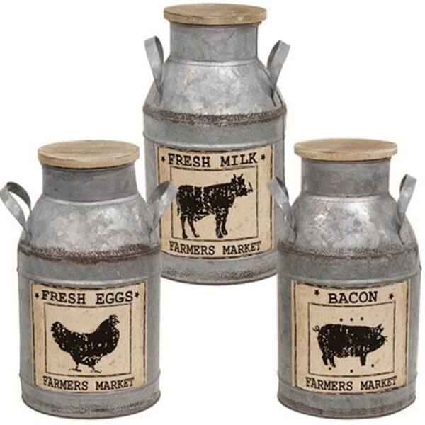 Farm Animal Bucket 3 Asstd. - 9" high by 6" wide by 5" deep. - Bed Bath ...