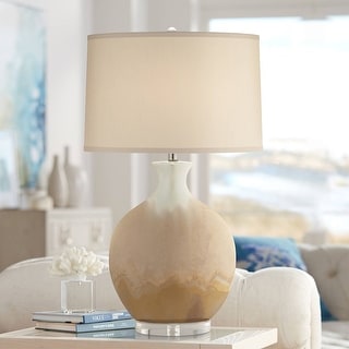Marci Modern Table Lamp 32" Tall Ivory Drip Glaze Ceramic Bedroom - 19 ...