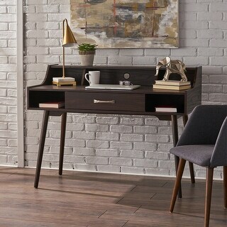 Mid Century Modern Finished Fiberboard Home Office Desk Wenge - Bed ...