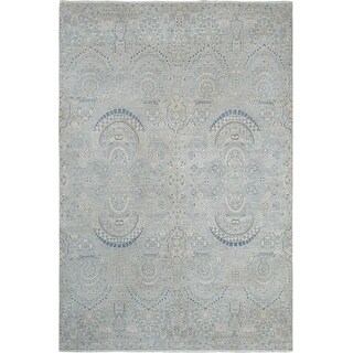Shabby Chic Davey Blue/Beige Wool Rug - 10'1'' x 14'2'' - 10 ft. 1 in ...