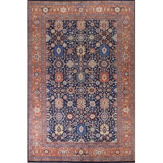 Vegetable Dye Heriz Serapi Large Area Rug Hand-Knotted Wool Carpet - 10 ...