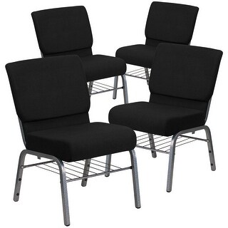 4 Pack 21''W Church Chair with Book Rack - Bed Bath & Beyond - 27066716