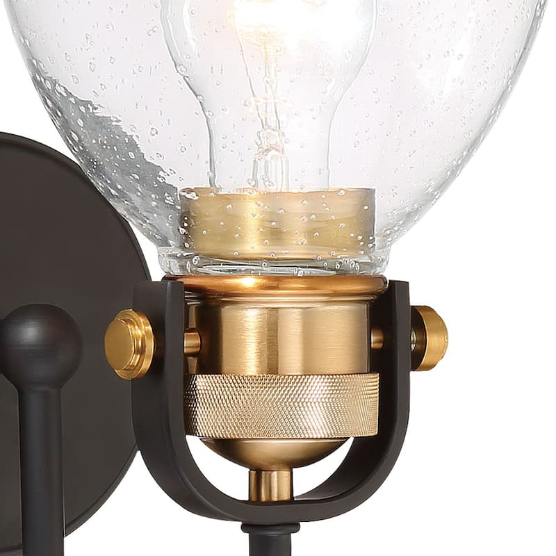 Minka Lavery Monico Bronze Finish & Seedy Glass Bath Light - Bed Bath ...