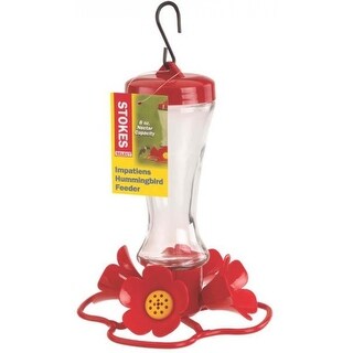 Stokes Select 38235 Impatiens Hummingbird Feeder, 4 Feeding Stations, 8 ...