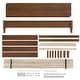 Solid Wood Panel Platform Bed with Headboard, Double Size Beds Wooden ...