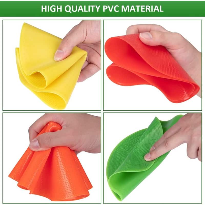 Spot Markers for Kids 10pcs 9 Inch Non-Slip PVC Agility Poly Spots Flat ...