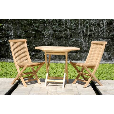 Chic Teak Boston Teak Wood Indoor/ Outdoor Patio Dining Arm Chair ...