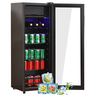 4.5 Cu.Ft Mini Fridge with Freezer, Compact Single-Door Refrigerator ...