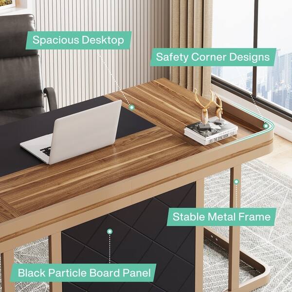 Modern Executive Desk Large Computer Desk for Home Office - On Sale ...