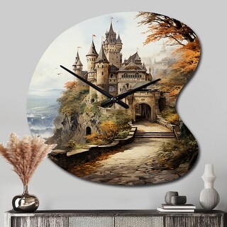Designart - Castles Medieval Splendor Rich - Castles Wall Clocks in ...