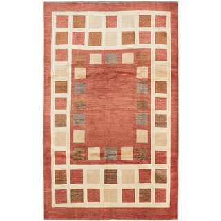 ECARPETGALLERY Hand-knotted Peshawar Ziegler Copper Wool Rug - 6'7 x 10 ...