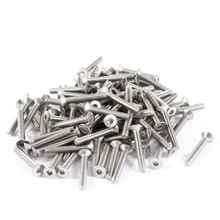 100 Pcs 304HC Stainless Steel Countersunk Hex Socket Bolts M3 x 20mm Silver Tone - Silver Tone ...