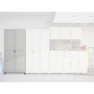 Evolution Kendall 36" Utility Garage Storage Cabinet, White - Bed Bath ...