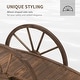 Outsunny 3.3ft Wooden Garden Bridge Arc Stained Finish Walkway with ...
