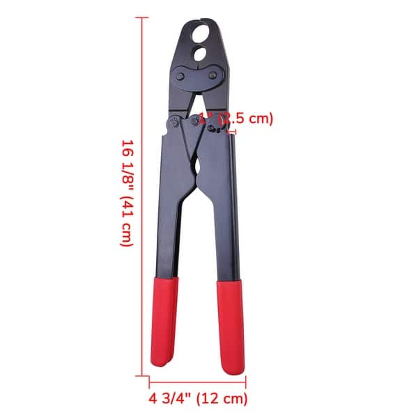 Yescom 1/2" 3/4" PEX Pipe Crimper Copper Crimp Ring Clamps Cinch Tool ...