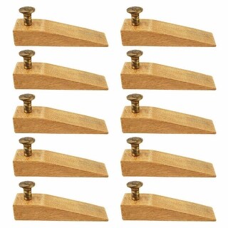 Brass Door Wedge Solid Mango Wood Antique Knob Natural Pack of 10 ...