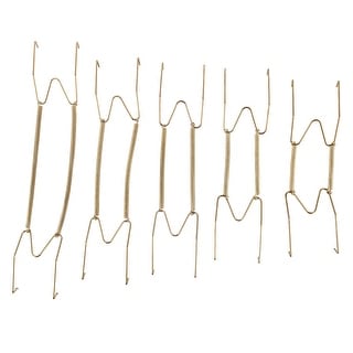 Metal Spring Plate Hangers Wall Rack Holder Hook Stand Gold Tone 5 in 1 ...
