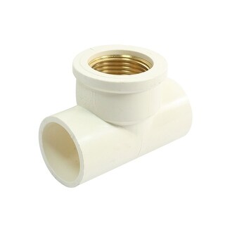 Unique Bargains 1 PT Female Threaded T Shape Plain Equal Tee PVC-U Pipe ...