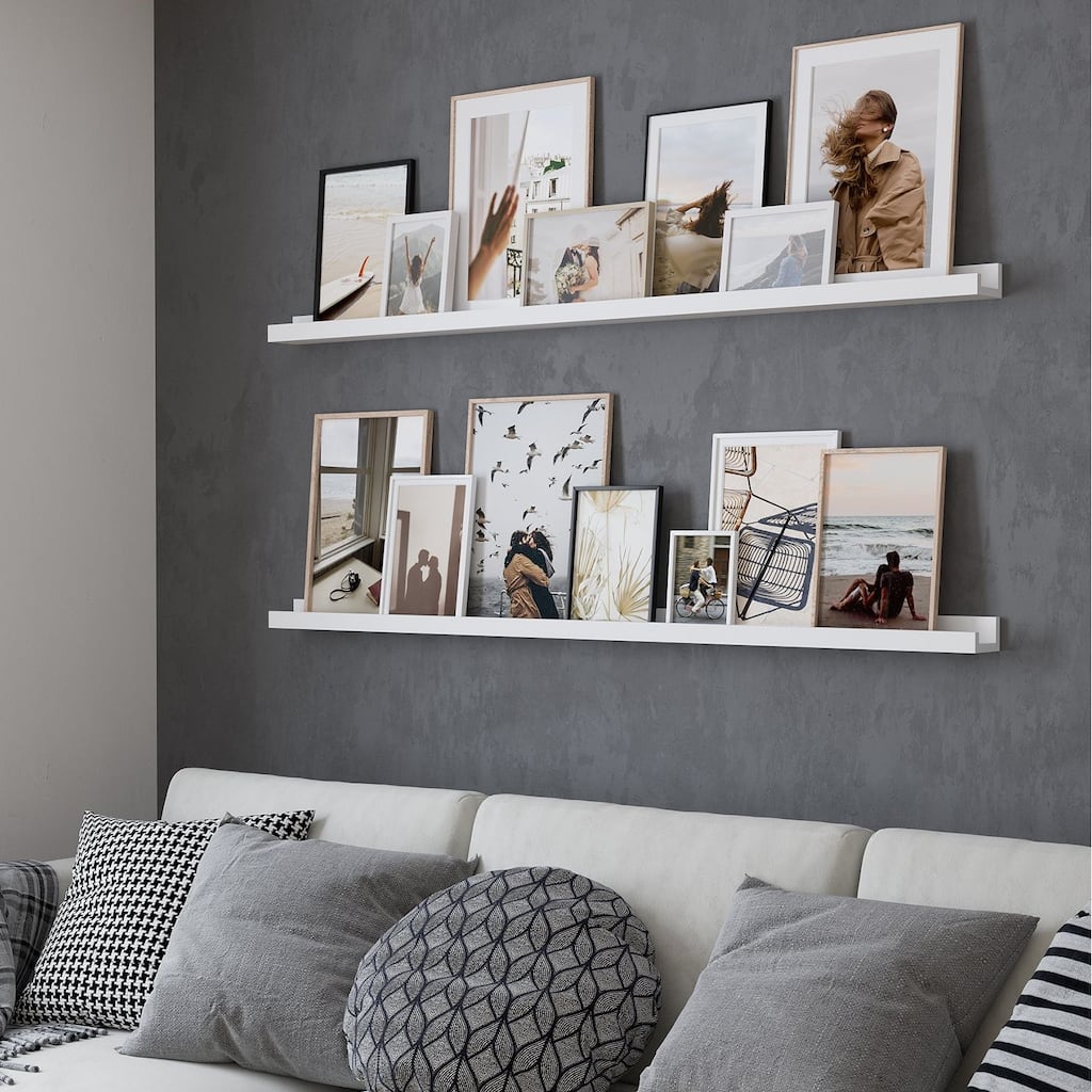 Wallniture 46" Floating Shelves for Wall, Picture Ledge (Set of 4 ...