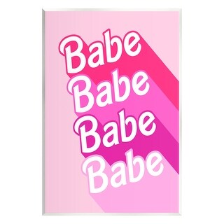 Stupell Babe Pink Phrase Wall Plaque Art Design by Daphne Polselli ...