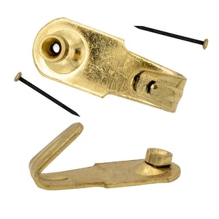 Professional 20 LB Brass Plated Picture Hangers with Hardened Steel ...