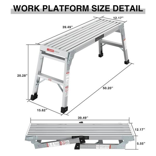 Aluminum Step Ladder Portable Bench Folding Ladders Stool - Bed Bath ...