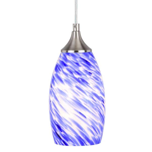 Vaxcel Lighting P0383 Milano 5" Wide Mini Pendant with Azzura Glass ...