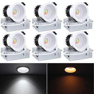 5CCT 2" LED Recessed Light with Night Light, Anti-Glare, Dimmable ...