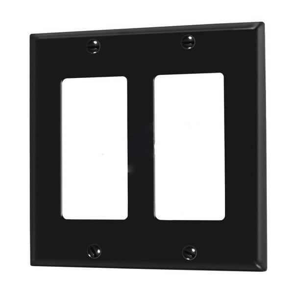 Rectangle Black Electrical Switch Plate Plastic American Imaginations ...