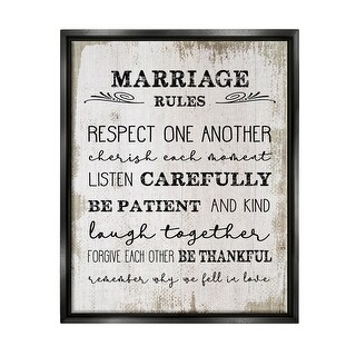 Stupell Marriage Rules Home Family Inspirational Word Textured Design ...