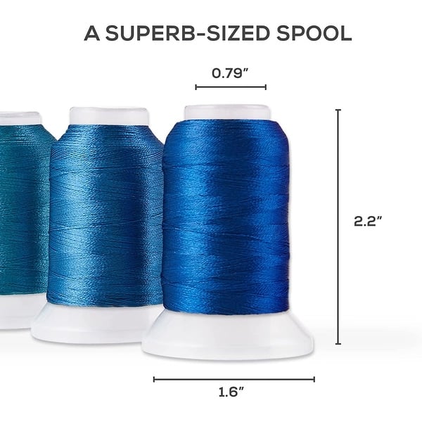 Multi Colored Sewing Thread Embroidery Kit with 40 Colored Spools - Bed ...