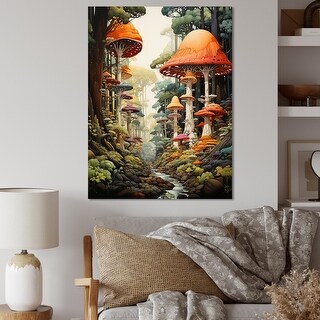 Designart "Redwood Mystical Giant Trees" Tree Redwood Canvas Art Print ...