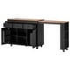 2-in-1 Kitchen Island & Dining Table Set with Condiment Cabinet, Power ...