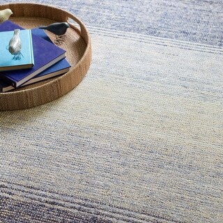 Portland Blue Woven Viscose Rug - Bed Bath & Beyond - 36507331