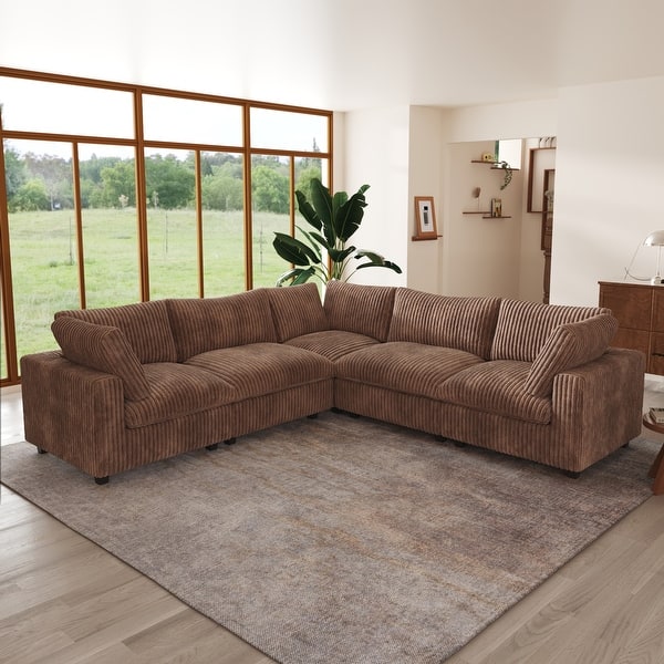 brown corner settee