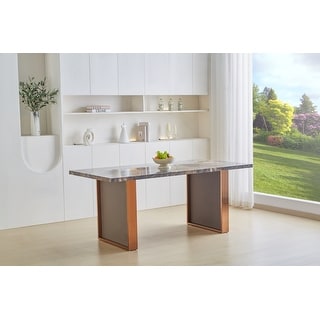 Luxurious and Sturdy Faux Marble MDF Dinning Table for 6 or 8 - Bed ...