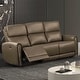 Furniture of America Elente Modern Power Recline Faux Leather Sofa ...