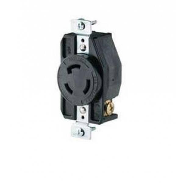 Cooper Wiring CWL1020R Ground Lock Receptacle, 3 Wire, Black - Bed Bath ...