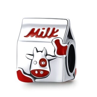 White & Red Sterling Silver Milk Carton Charm - Bed Bath & Beyond ...