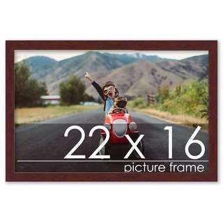 22x16 Traditional Walnut Complete Wood Picture Frame with UV Acrylic ...