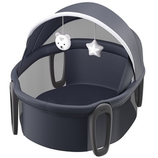 Portable Baby Bassinet, Quick-Folding Travel Crib,Bed for Indoor ...